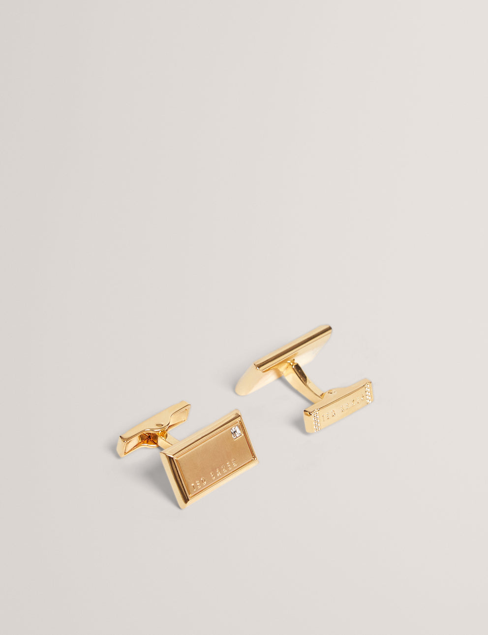 Kristol Brushed Metal Cufflinks Gold