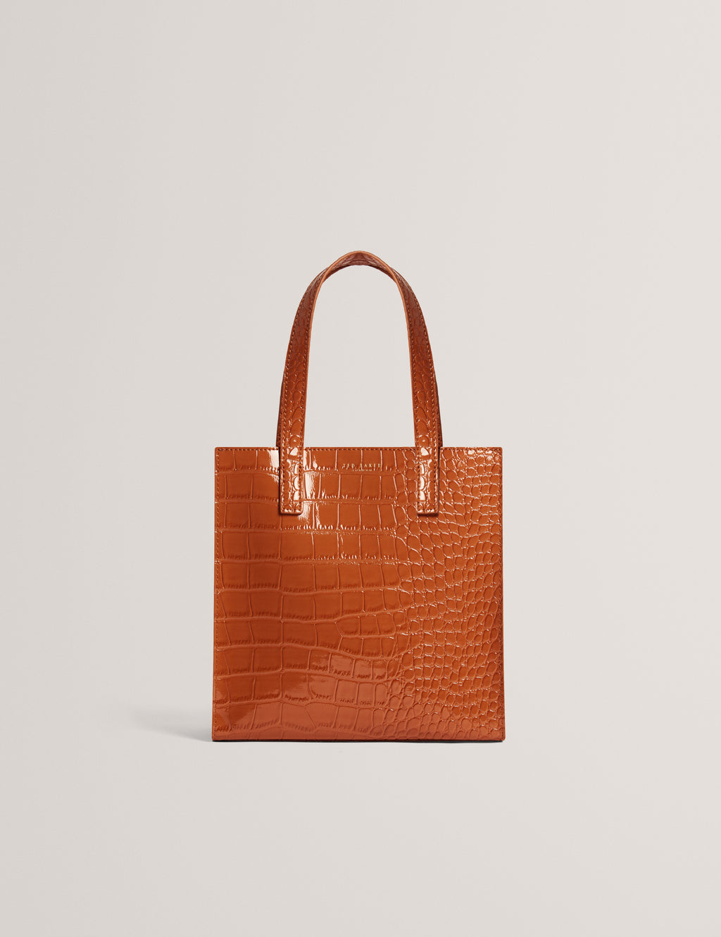 Wenonaa Croc Effect Small Icon Bag Tan
