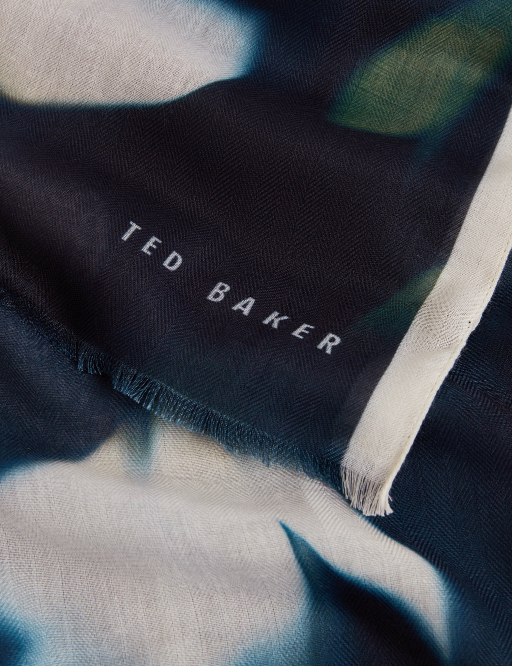 Tulli Woven Floral Scarf Cream